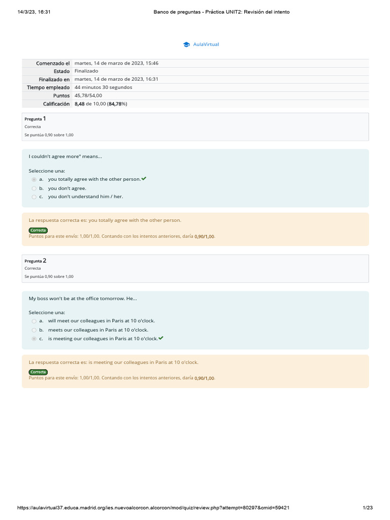 Revisión de Prueba UNIT2 | PDF