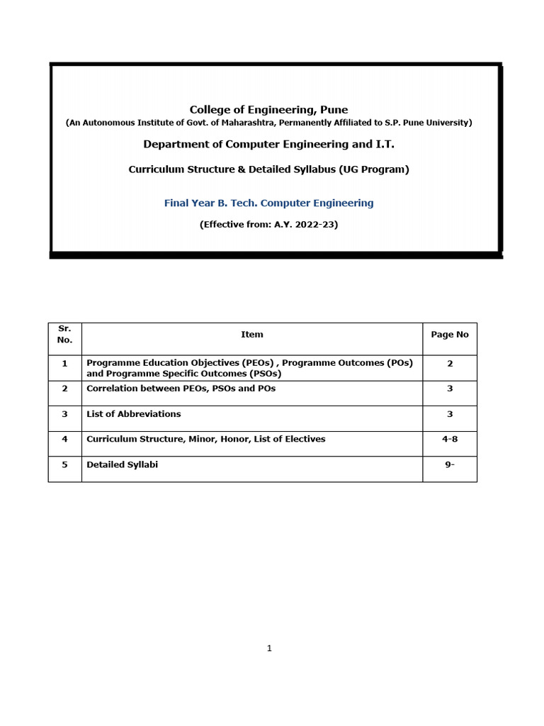 Syllabus Final Year Revision 2019 23 Sem7!8!23june22 | PDF | Parsing | Cryptography