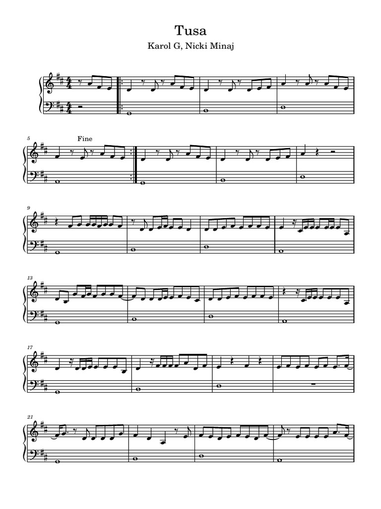 Tusa - Karol G | PDF