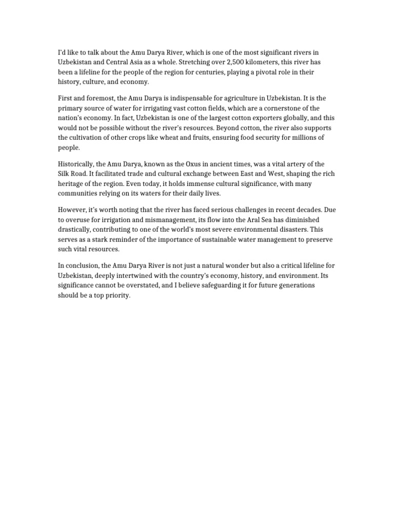 Band 9 Amu Darya Response | PDF