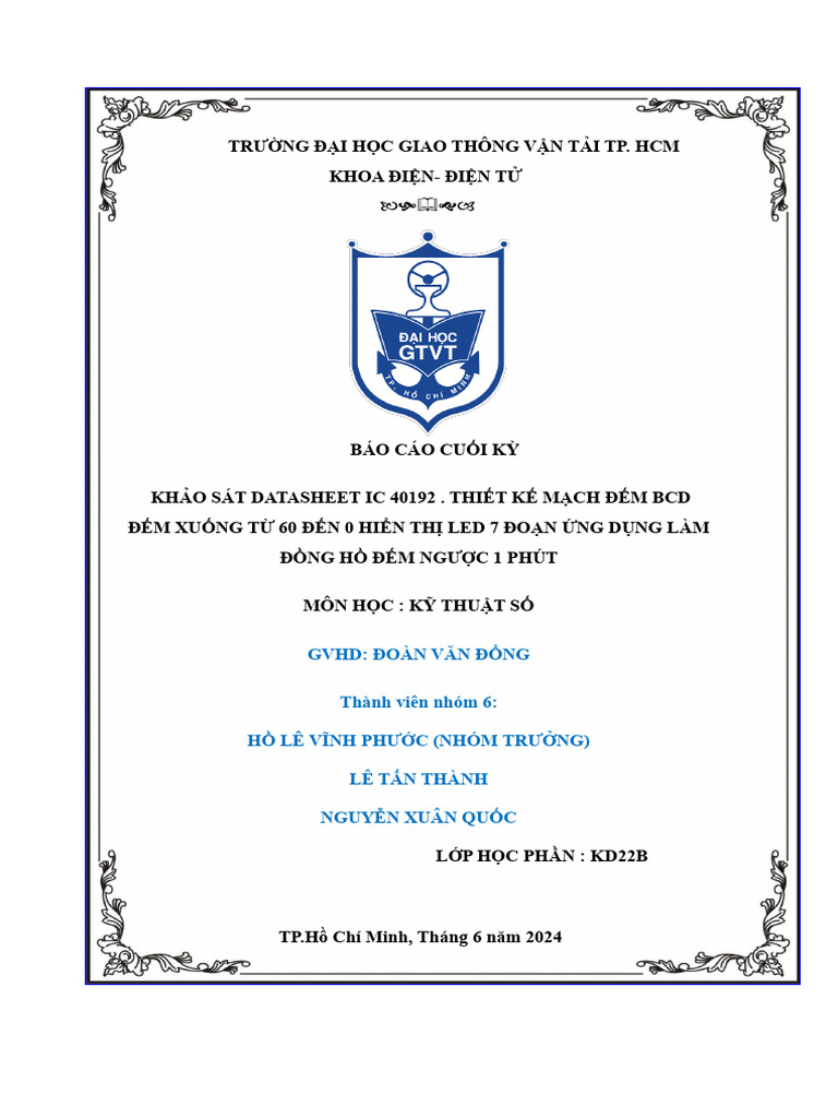 Bao Cao KTS Nhom 6 | PDF