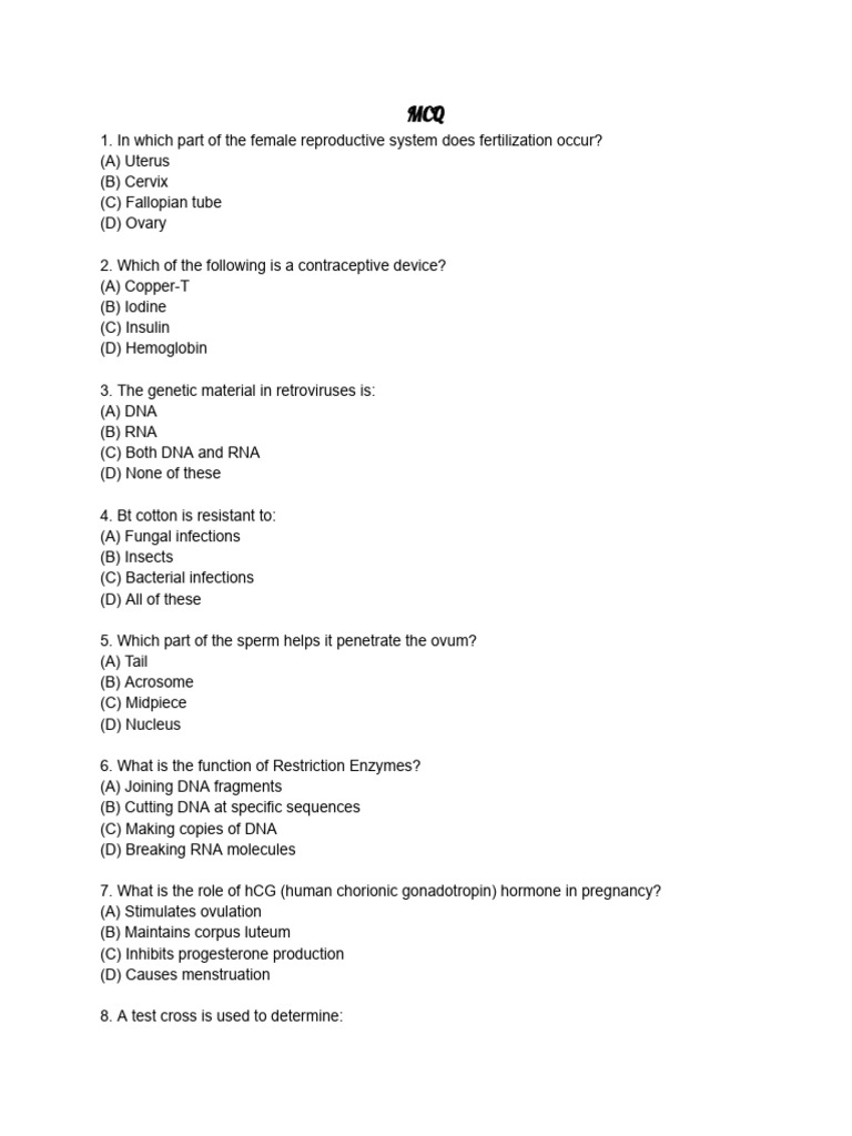 BIO QP | PDF | Genetic Engineering | Natural Selection
