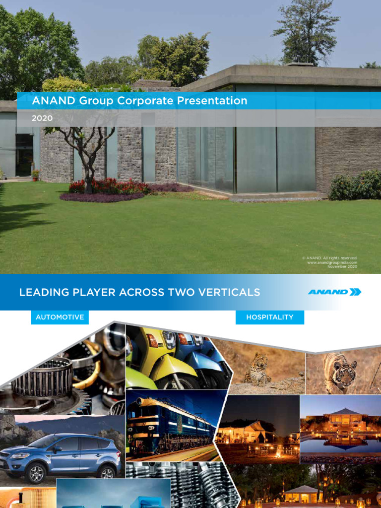 ANAND Group Company Overview 2020 | PDF