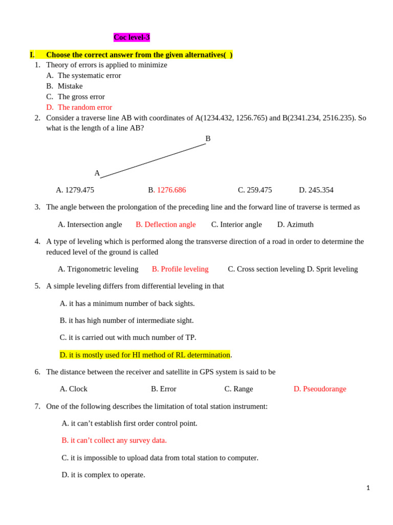 .L-3 Coc-2 - 1708054901000 | PDF | Surveying | Errors And Residuals