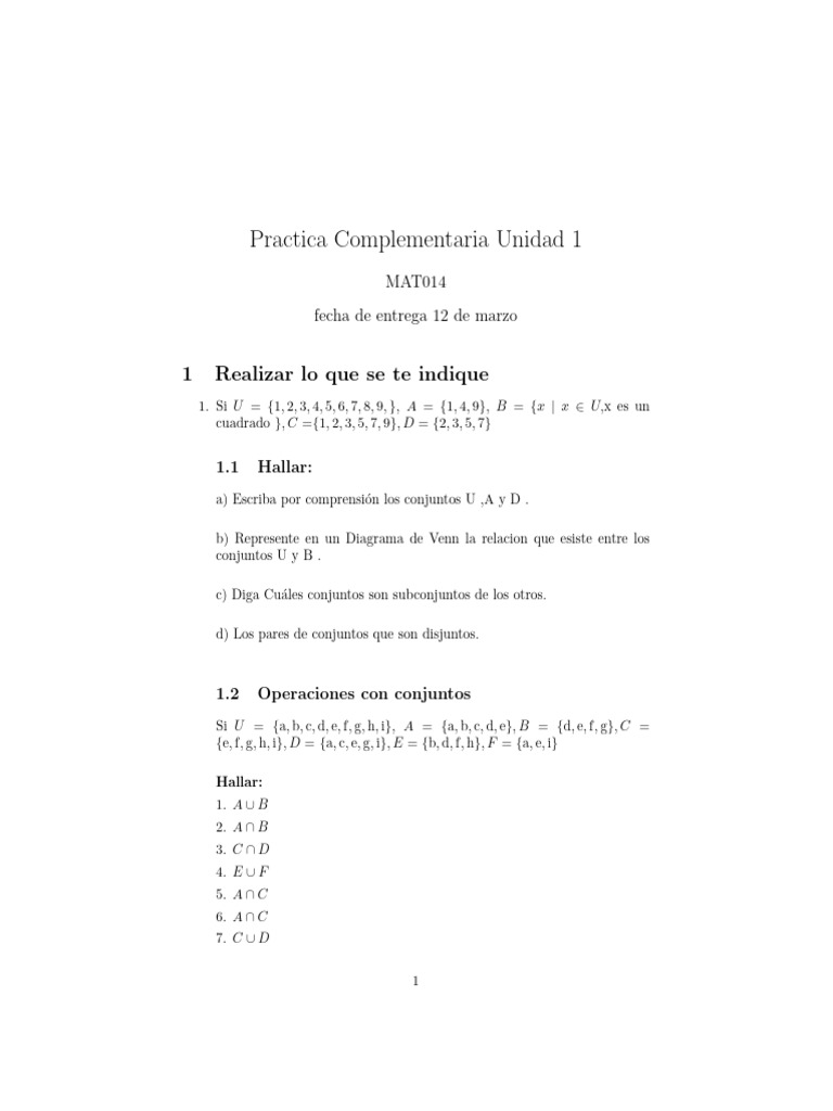 Practica Complementaria Unidad1 | PDF | Factorización | Matemáticas