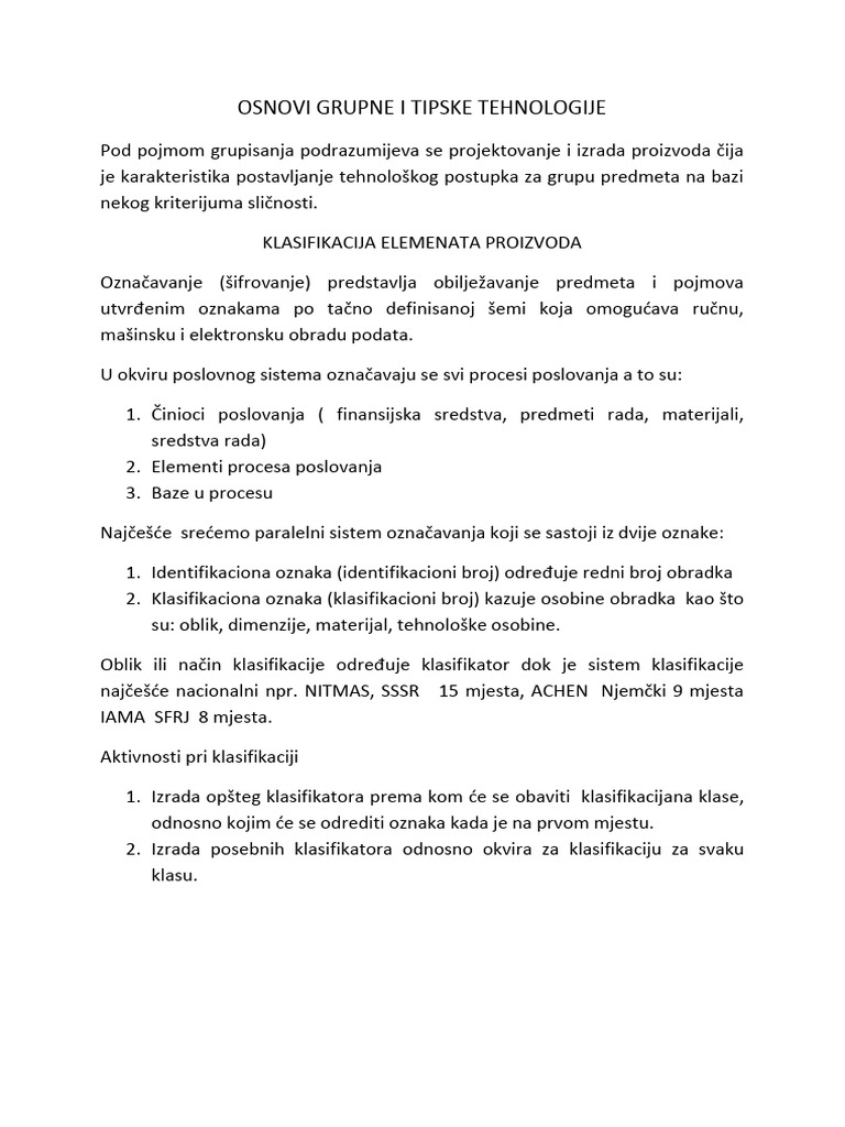 Tehnologija Obrade | PDF