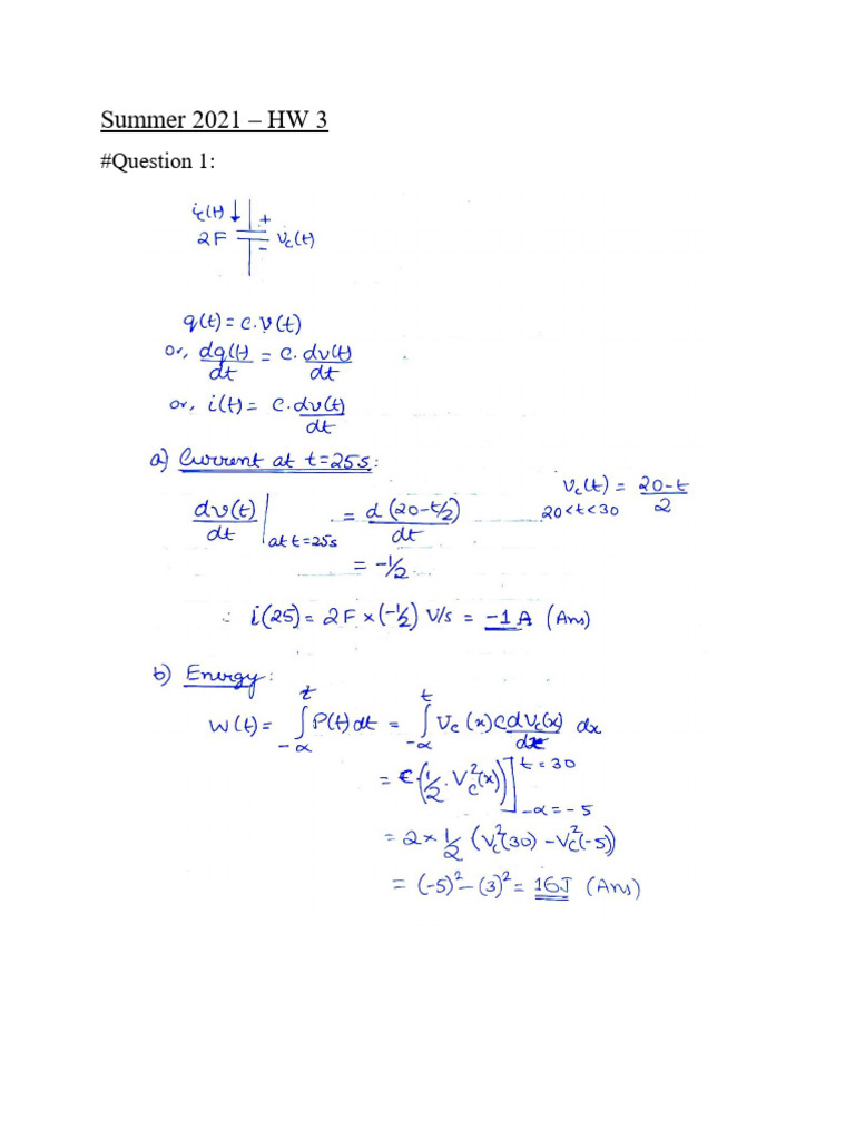 ECE 20001 HW3 Solutions | PDF