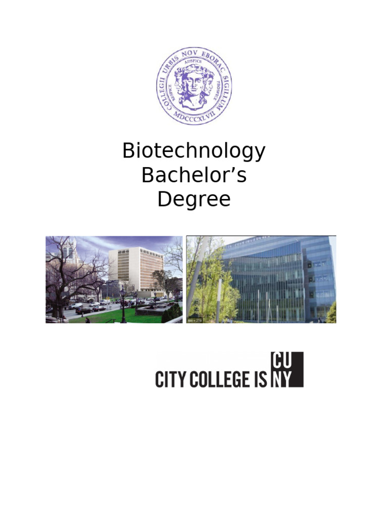 CCNY Biotechnology Bachelor's Program | PDF | Biotechnology | Mathematics