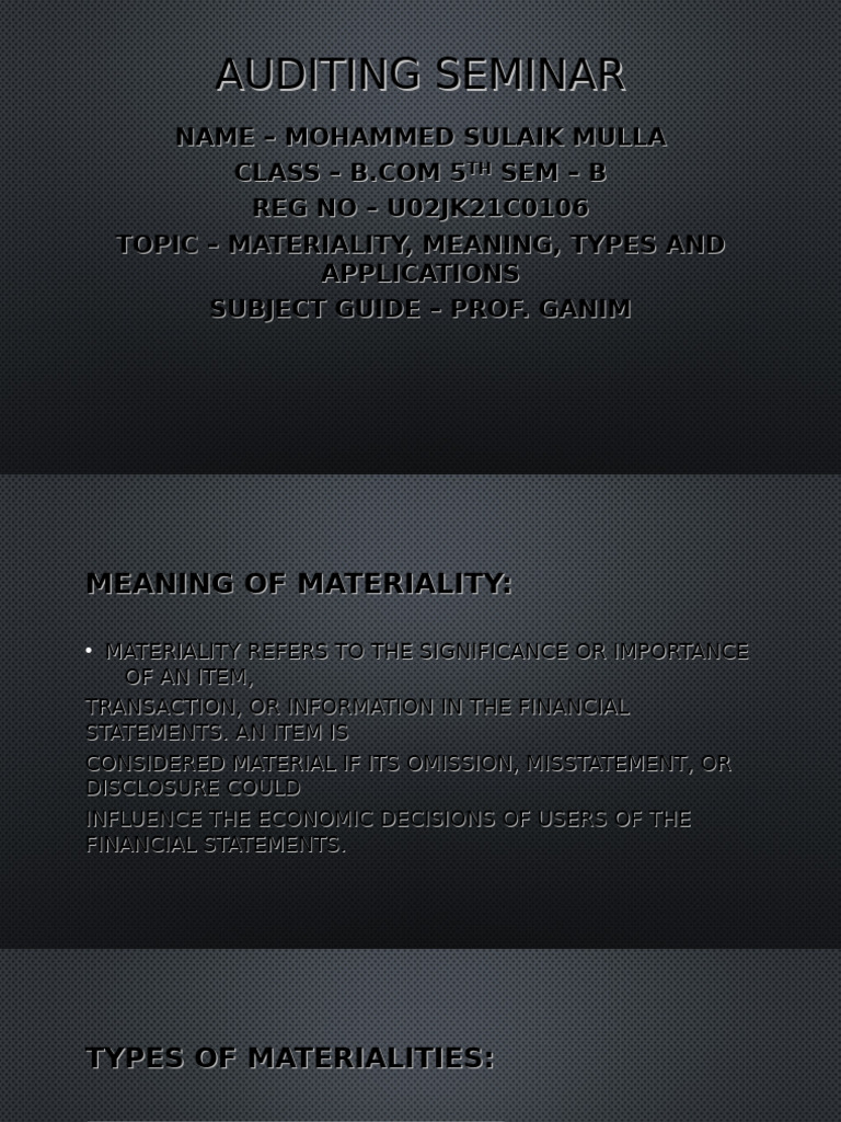 Presentation (5) | PDF | Audit | Business