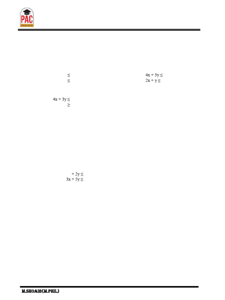 Linear Programming Problems Guide | PDF | Mathematical Optimization ...