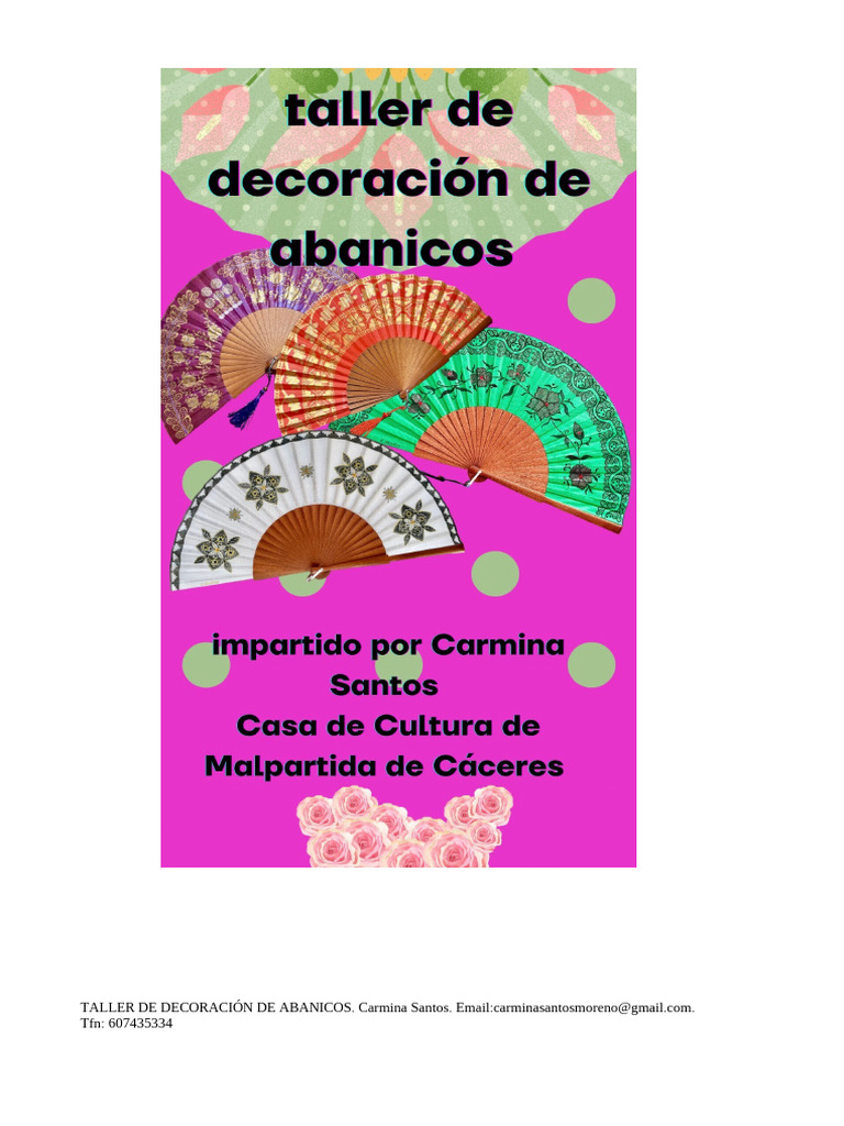Taller. Abanicos en PDF Toñi | PDF