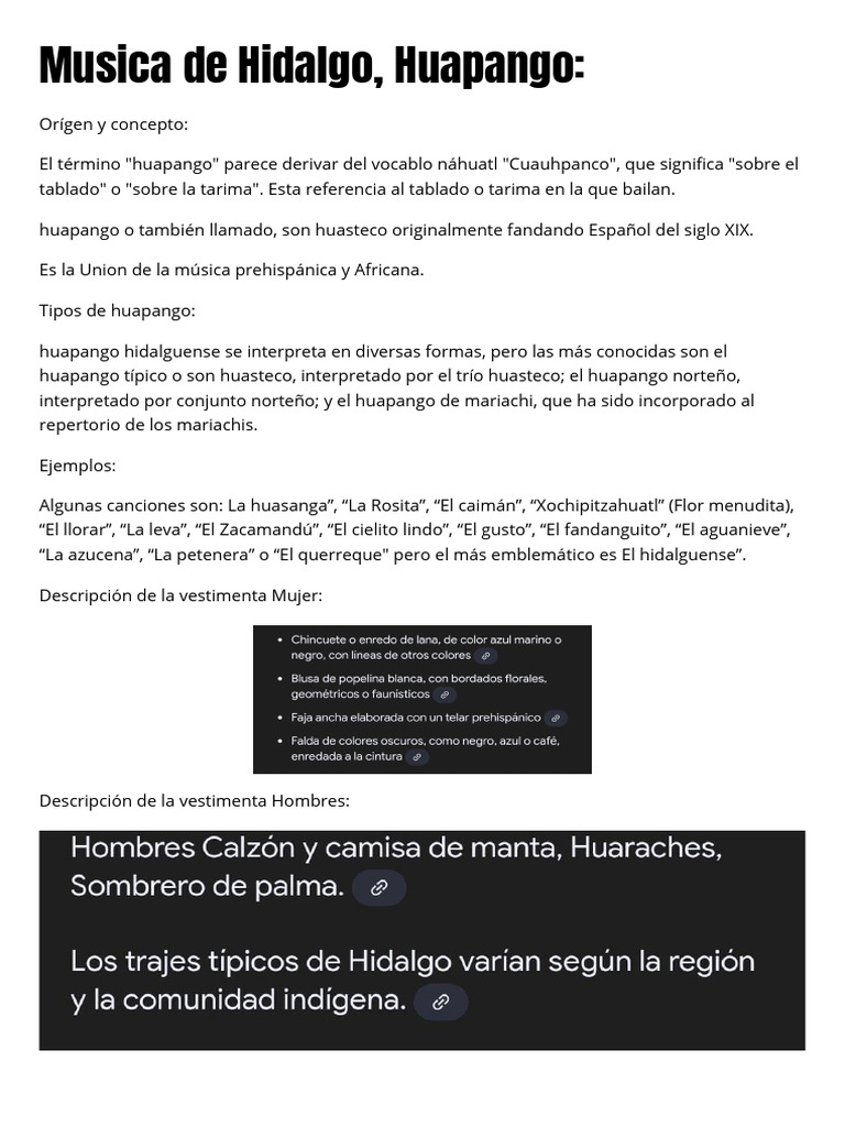 Musica de Hidalgo, Huapango - 20250116 - 111115 - 0000 | PDF