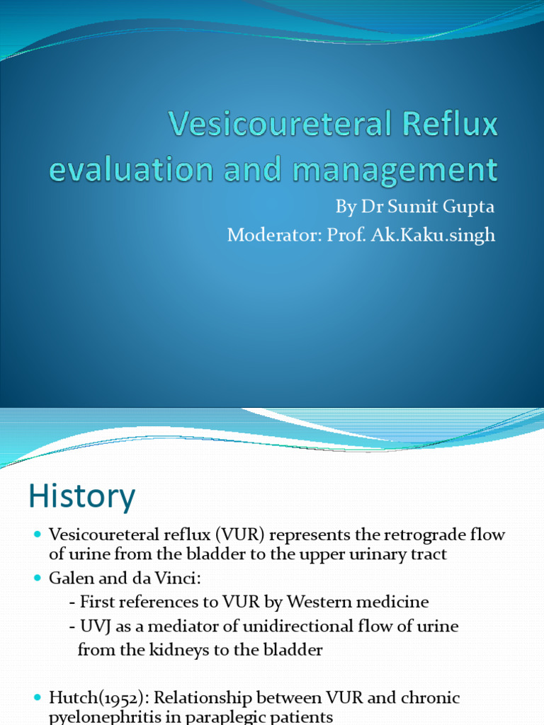 Vesicoureteral Reflux Overview | PDF | Urinary Tract Infection | Urology