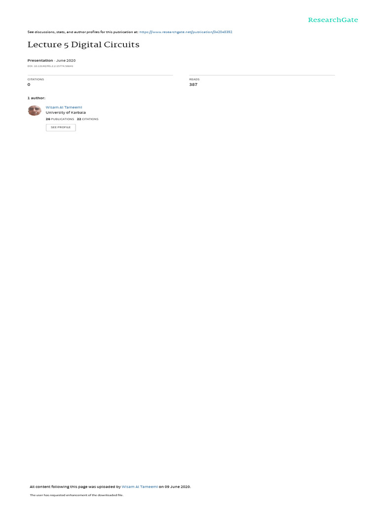 Lecture_V_2020_1 | PDF | Computer Engineering | Electronics