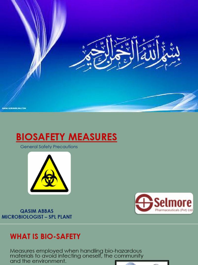 Essential Biosafety Measures Guide | PDF | Epidemiology | Microbiology