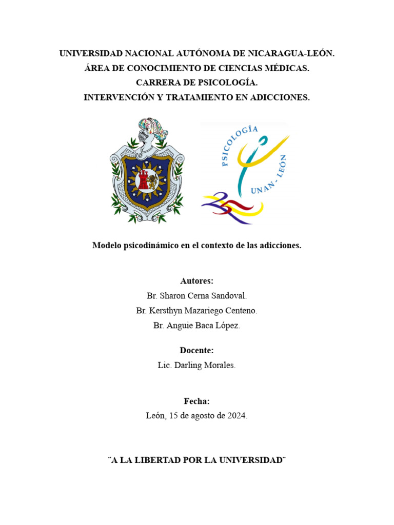 Exp. Modelo Psicodinámico | PDF | Comportamiento | Teoría de apego