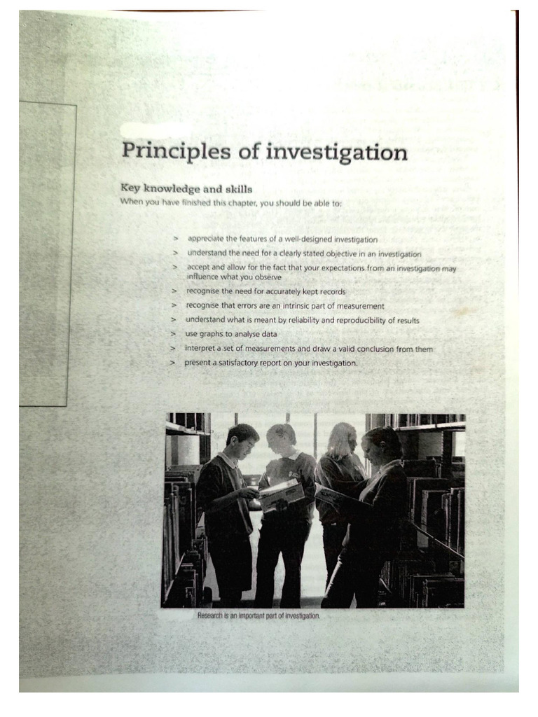 Principles of Investigation | PDF