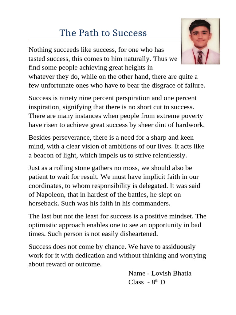 Success Through Hard Work | PDF