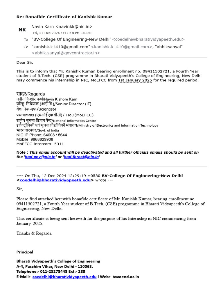 Confirmation for the training (1) | PDF