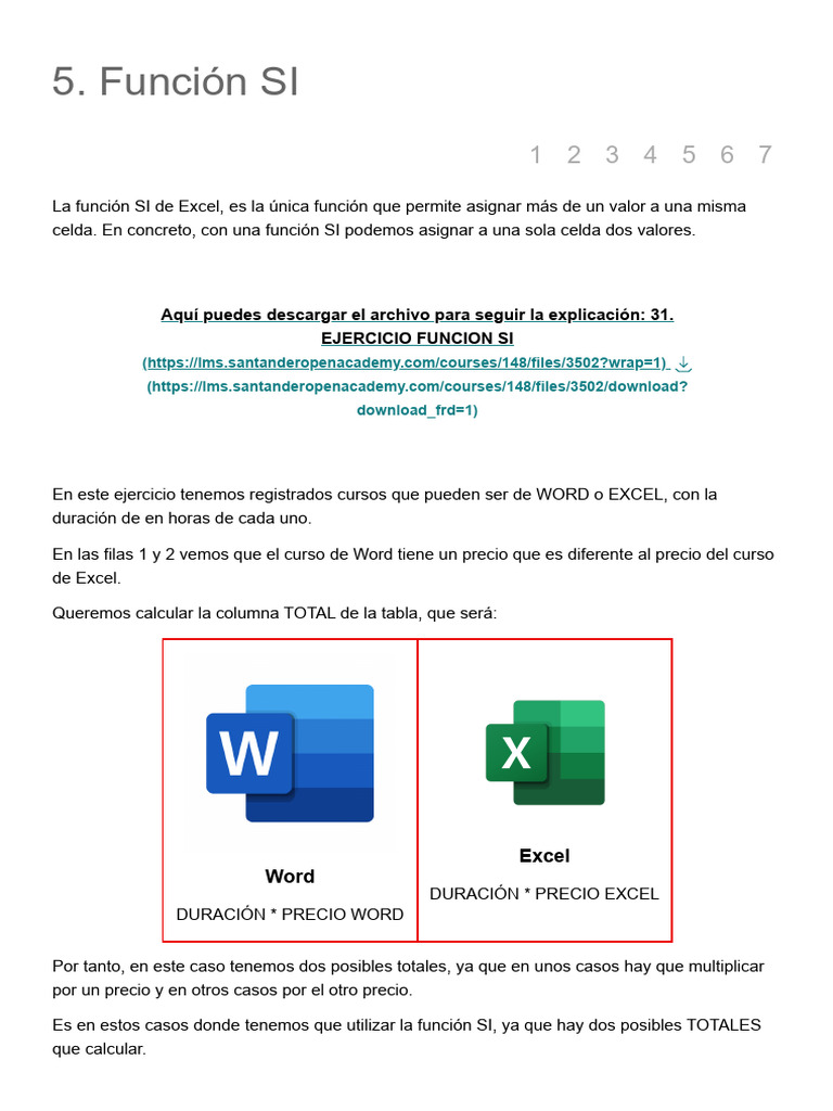 Función SI - Excel | PDF | Microsoft Excel | Lógica