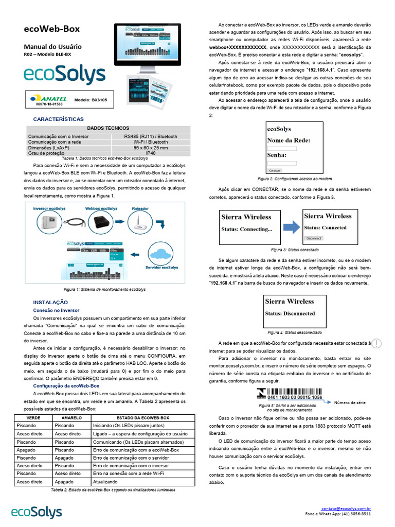 Manual Wi Fi Ecoweb Box BLE | PDF | Rede de computadores | Wi-Fi