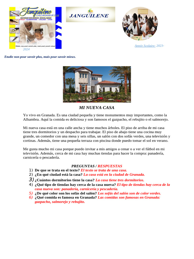 Mi nueva casa en Granada: descripción y detalles | PDF