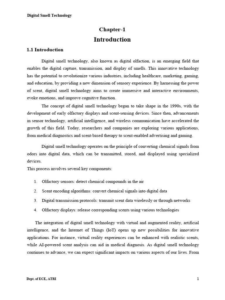 Digital Smell Technology | PDF | Odor | Cell Signaling