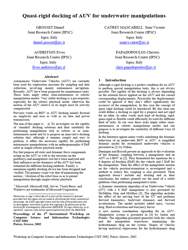 C-2002-Patras-Quasi-Rigid Docking of AUV For Underwater Manipulations ...