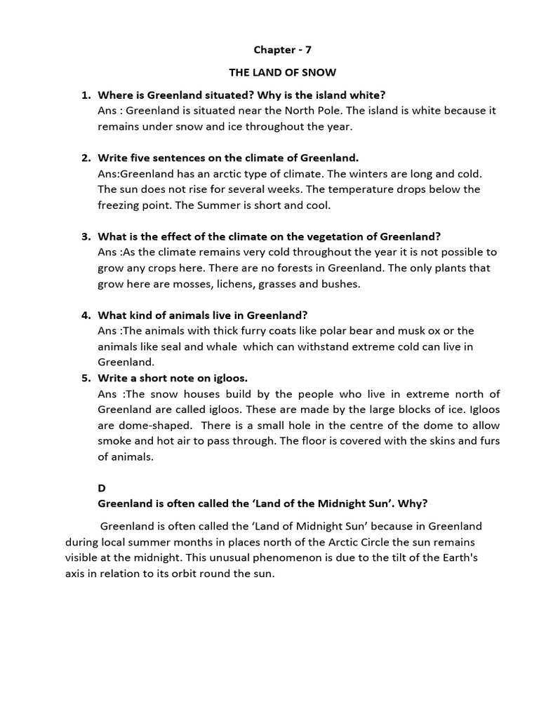 SST - Class V - Chapter 7 Answer Question | PDF