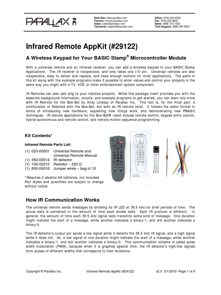 Infrared Remote Appkit (#29122) : A Wireless Keypad For Your Basic ...