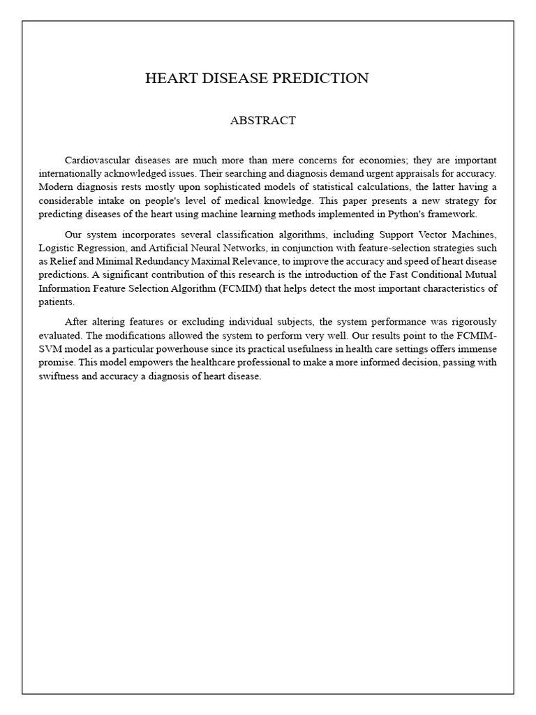 Heart Disease Prediction | PDF