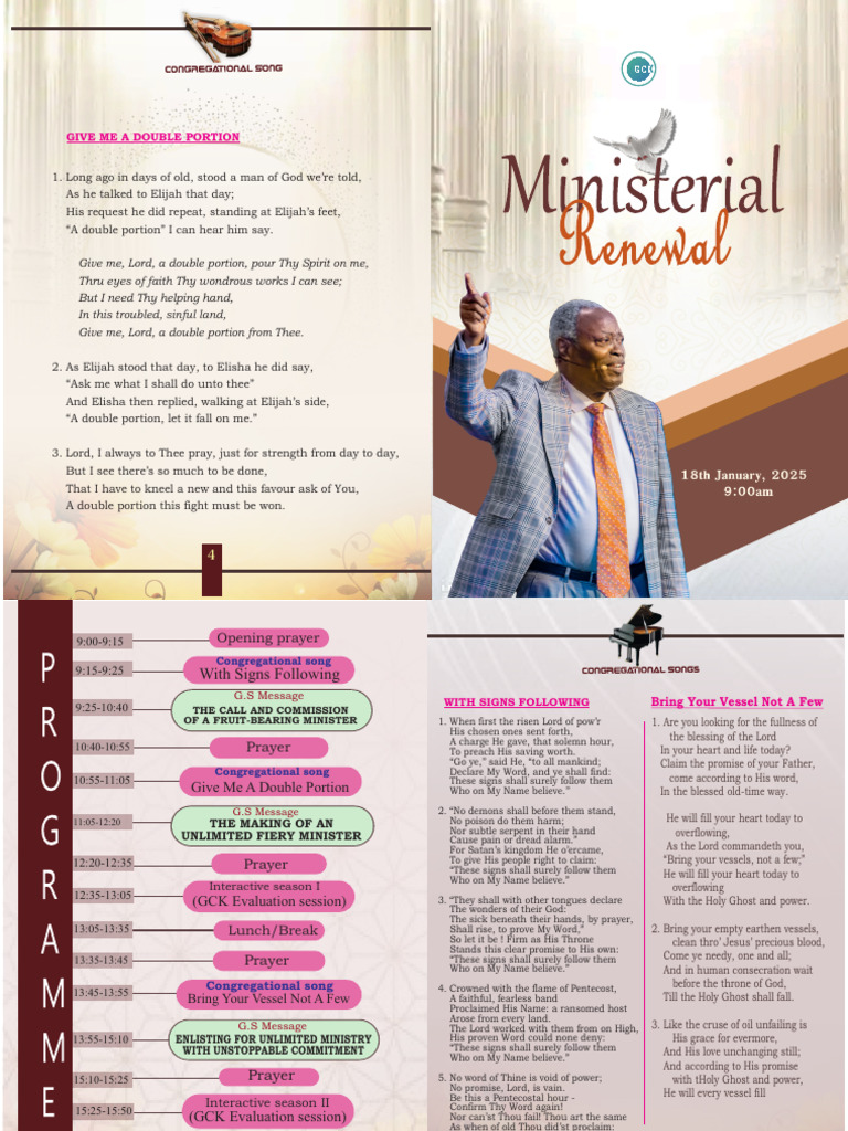 GCK Ministerial Renewal - Jan 2025b | PDF | Elijah | Prayer