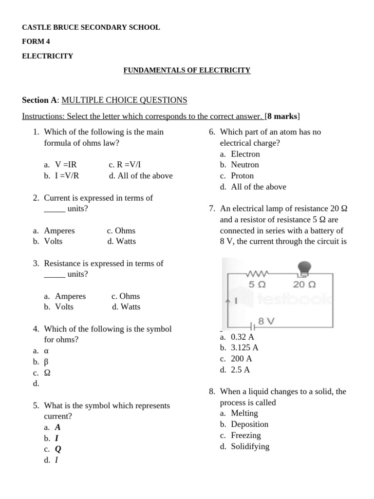FUNDAMENTALS OF ELECTRICITY | PDF | Electric Current | Electricity