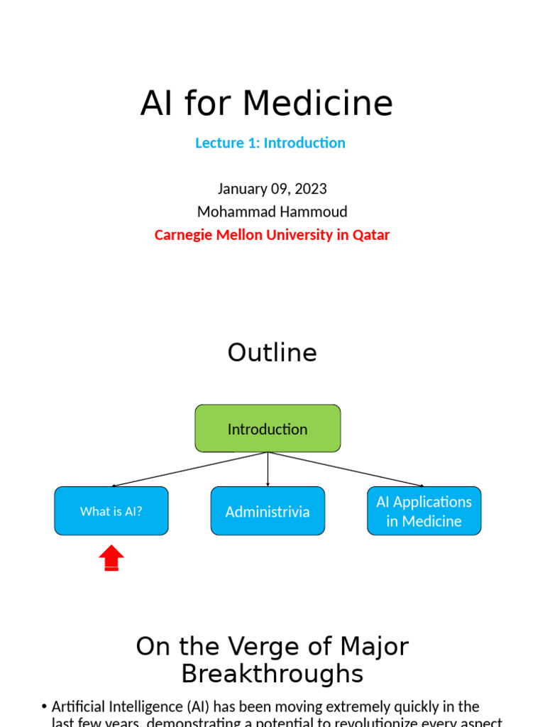 Lecture1-Introduction-Jan09-2023 | PDF | Sensitivity And Specificity | Artificial Intelligence