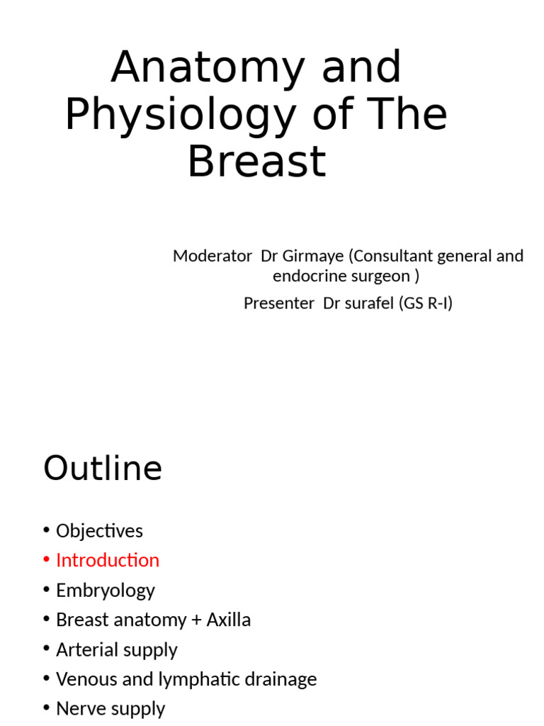 Breast Anatomy and Physiology Overview | PDF | Breast | Vein