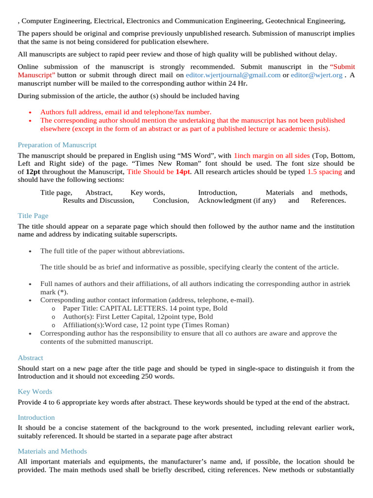 World Journal of Engineering Research and Technology | PDF | Academic ...