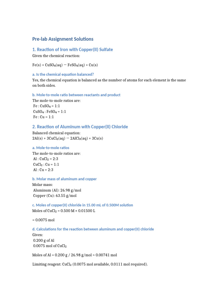 Prelab Assignment Solutions | PDF