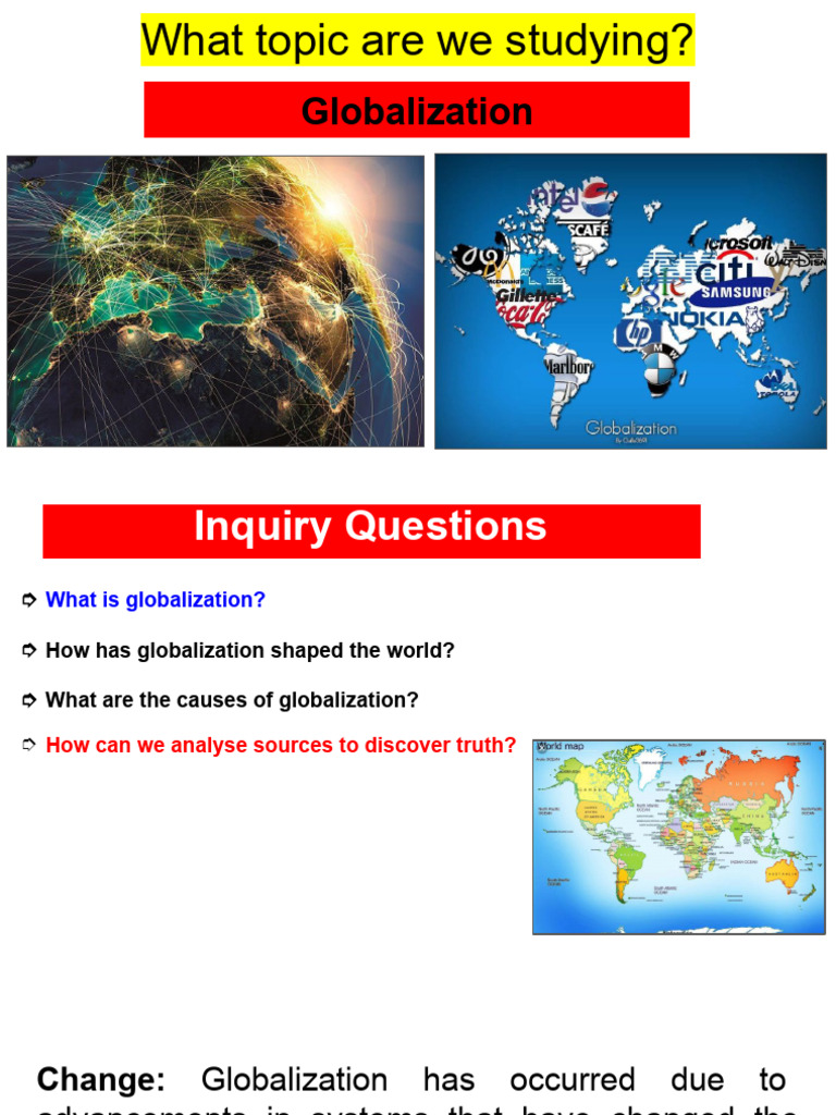 Globalization MYP 2 Unit 1 Is | PDF | Globalization | Brand