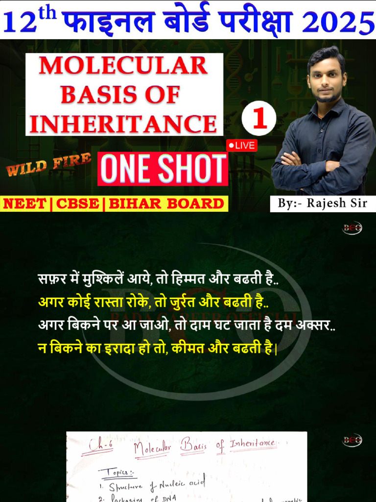 Molecular Basis of Inheritance | PDF