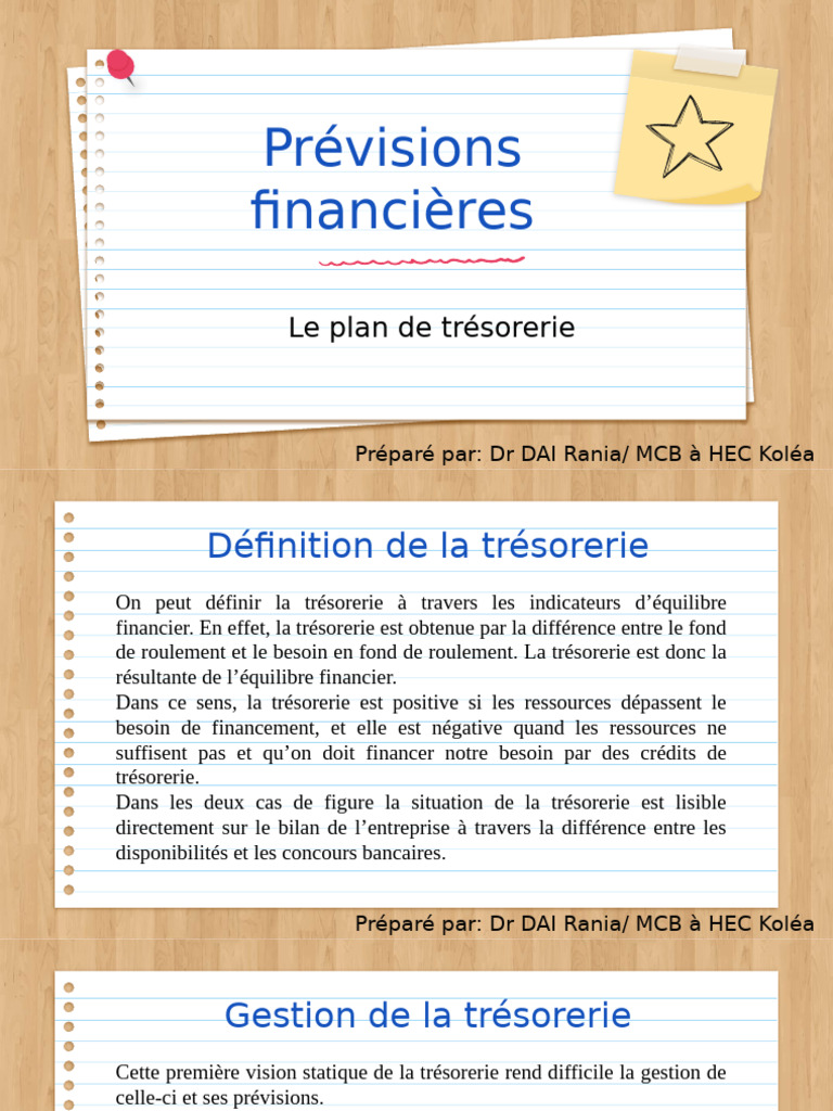 Cours Gestion de trésorerie | PDF | Trésor | Prêts