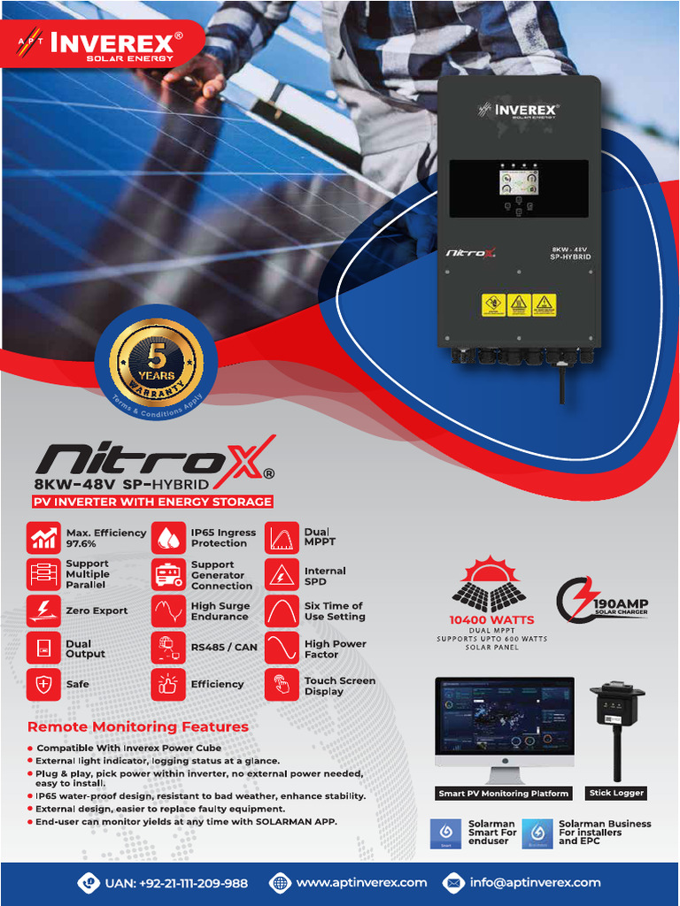 Inverex Nitrox 8kw Hybrid Solar Inverter | PDF