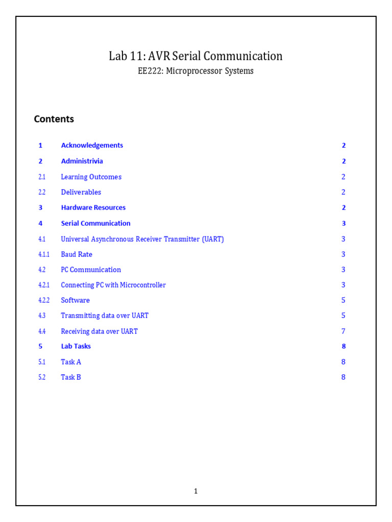 Lab - 11 - Embedded System AVR | PDF | Usb | Computer Engineering