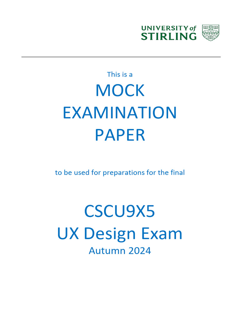 Cscu9x5-2024 Mock Exam Paper Without Answers-3 | PDF | Specification ...
