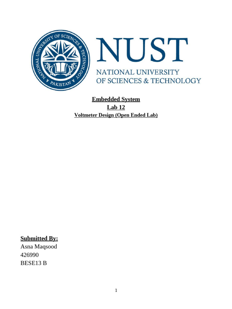 Lab 12 | PDF | Analog To Digital Converter | Computing