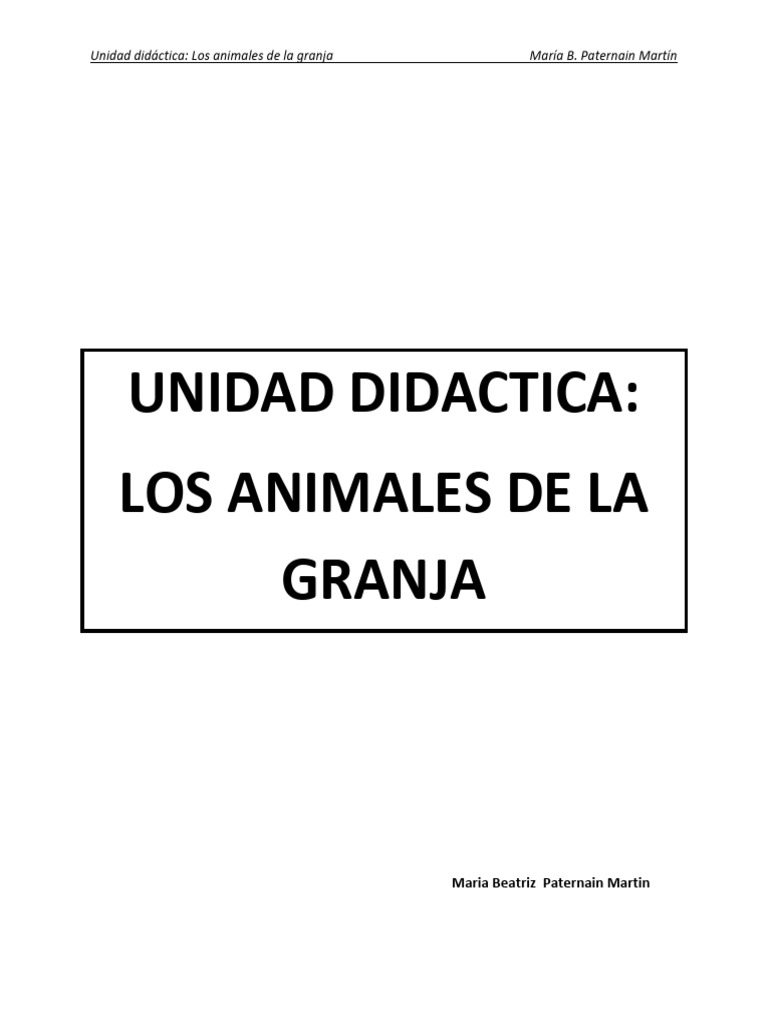 Animales de la granja en inglés | PDF