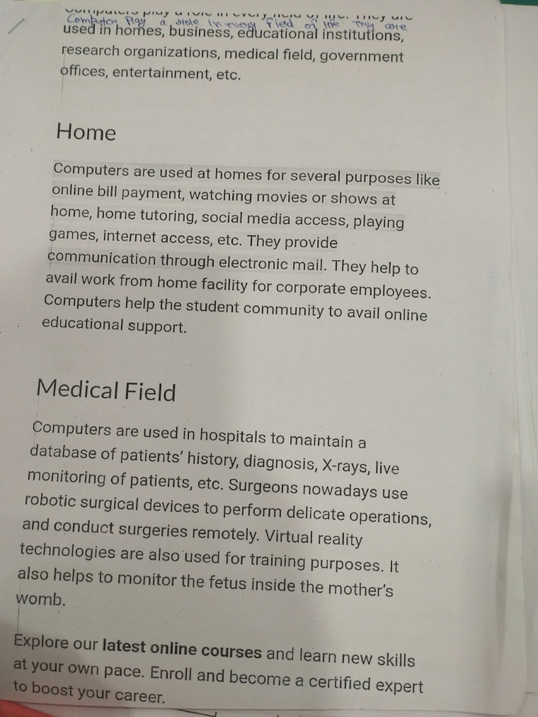 Applications, Classification and Block Diagram of Computer | PDF