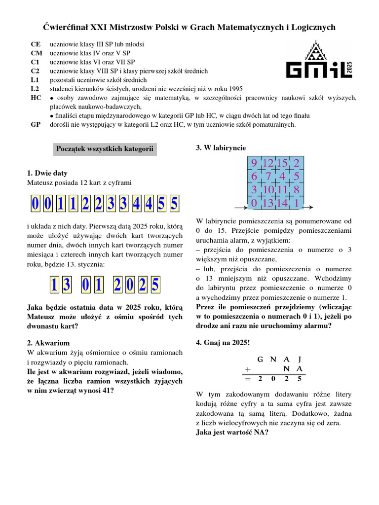 zadania_cwiercfinal2025 (1) | PDF