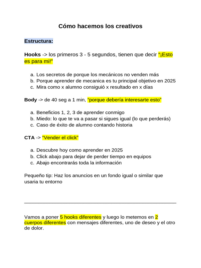Estrategias de Anuncios Creativos 2025 | PDF