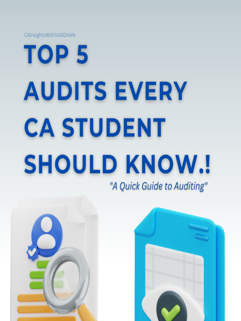 5 Audits Every CA Student Should Know. | PDF