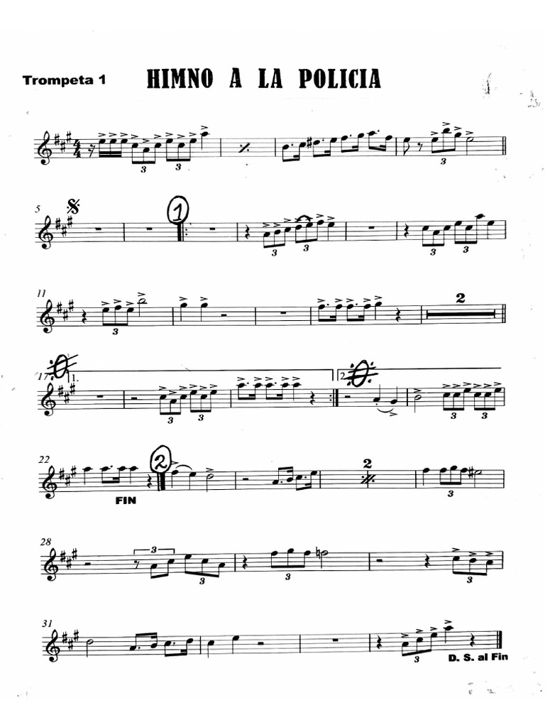 Himno A La Policía TRP 1 | PDF